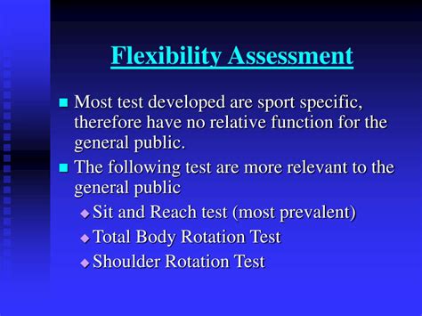 Ppt Principles Of Muscular Flexibility Assessment And Prescription