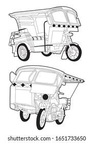 Philippine Tricycle Drawing