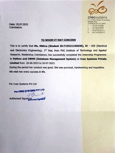 intern dbms pythonprogramming internshipexperience r mithra