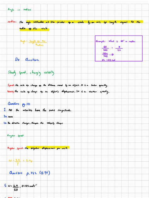 Circular Motion Notes A Level Caie Pdf