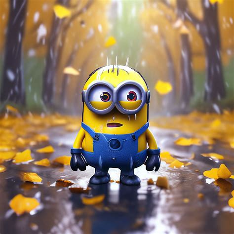 Sad Minion In Forest
