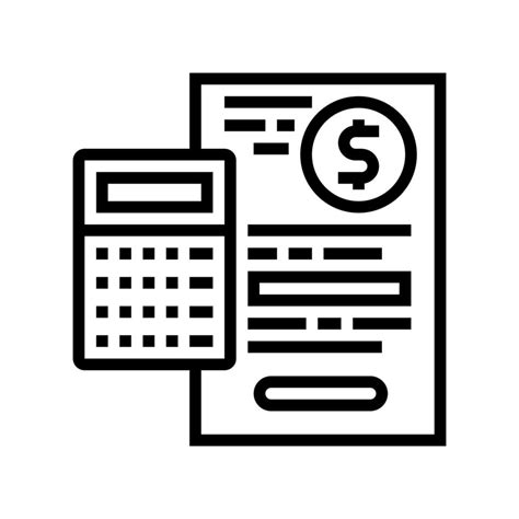 Capital Calculating Line Icon Vector Illustration 10410062 Vector Art