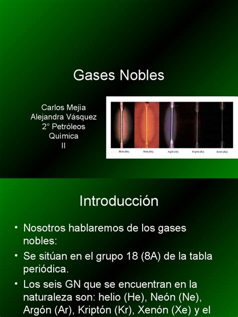 Gases Nobles Pdf Ingeniería De Procesos Químicos Tabla Periódica