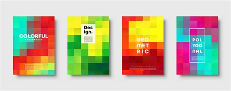 사각형과 다각형 추상적 배경 다채로운 그라데이션 디자인 낮은 폴리 기하학적 사각형 모양 현대 배너 벡터 일러스트레이션 3차원 형태에 대한 스톡 벡터 아트 및 기타 이미지