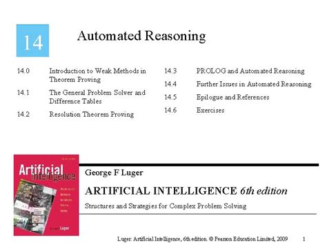 automated reasoning 14 0 introduction to weak methods