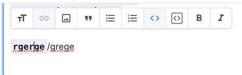 Hitting In A Code Element In The Rich Text Editor Breaks You Out Of The Code Element