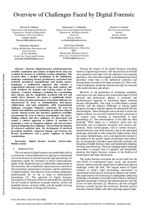 Pdf Overview Of Challenges Faced By Digital Forensic