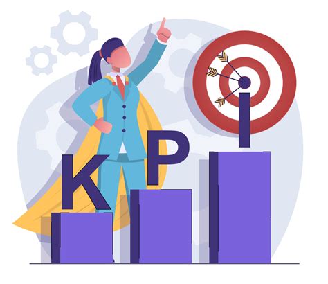 Key Performance Indicators Businessman Woman Strives For A Goal Next To The Kpi Chart 17151486