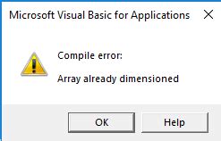Excel How To Create Multi Dimensional Array Of Unknown Size Stack Overflow