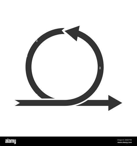 Vector Circular Arrow Icon Simple Stock Design Isolated On A White Background Stock Vector