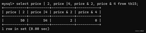 Mysql 运算符使用练习判断price值是否在30~80区间返回与70、30相比最大的值判断price是否为in列 Csdn博客