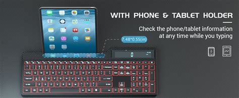 Wireless Keyboard Mouse Combo Full Size Ergonomic Keyboard With Backlit Wrist Rest