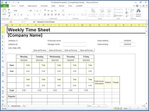 Multiple Employee Timesheet Excel Template Resume Examples Hot Sex Picture