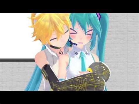 Mmd Len X Miku No You Cant Kiss Me Youtube