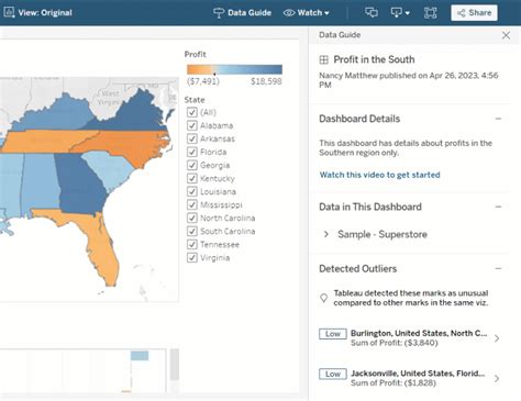 Explore Dashboards With Data Guide Tableau