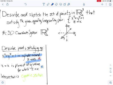 solved describe and sketch if possible the set of points in ℝ 3 that