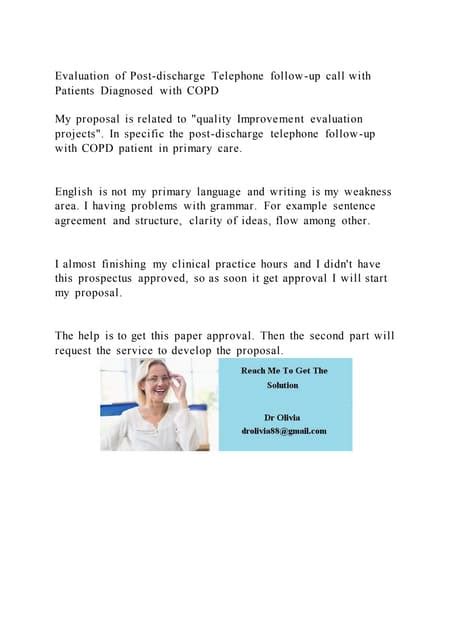 Evaluation Of Post Discharge Telephone Follow Up Call With Patients Docx