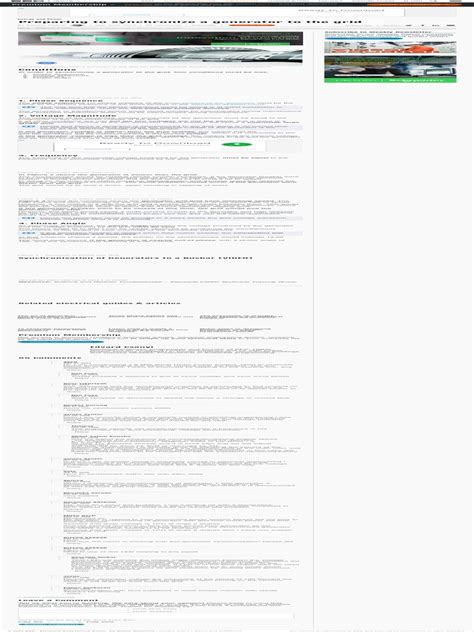 Preparing To Synchronize A Generator To The Grid Pdf