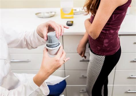 Medical Device For Glucose Check Continuous Glucose Monitoring Pod Stock Image Image Of