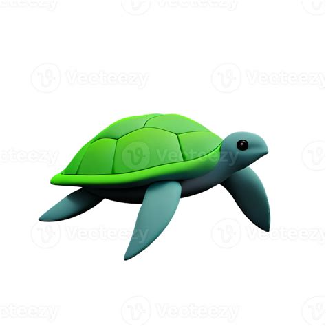 Sea Turtle 3d Rendering Icon Illustration 28854207 PNG