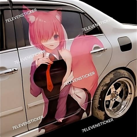 Anime Girl Car Large Decal Etsy