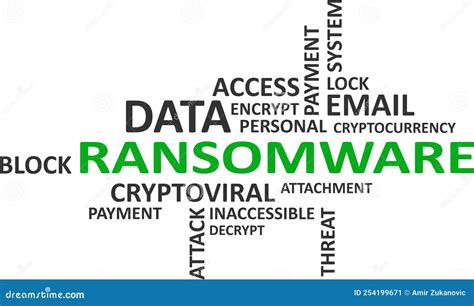 Ransomware Word With Technology Digital Dark Or Black Background With
