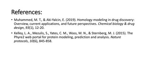 Homology Modellingpptx Chemistry Science
