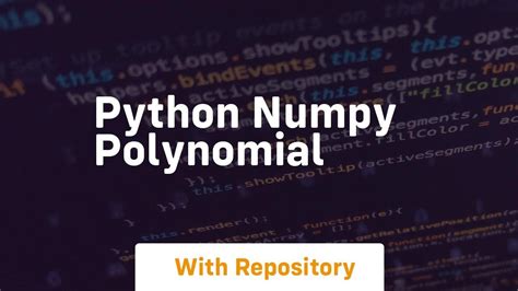 Python Numpy Polynomial Youtube