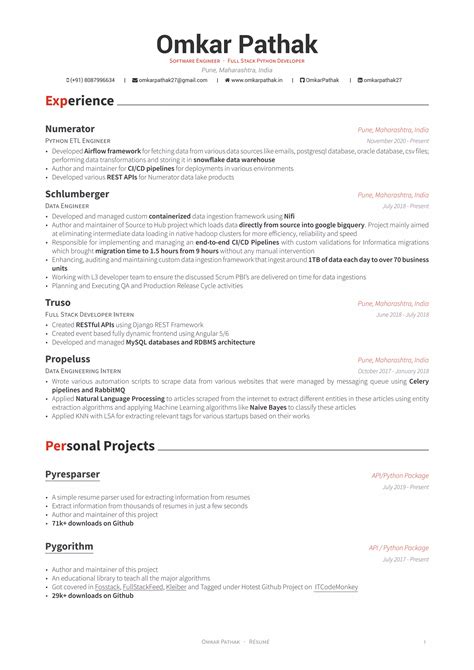 Omkar Pathak Resume Pdf