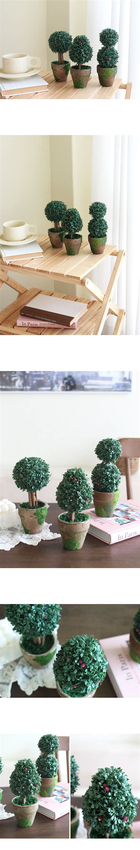 딥그린 토피어리 화분 조화 3type 감도 깊은 취향 셀렉트샵 29cm
