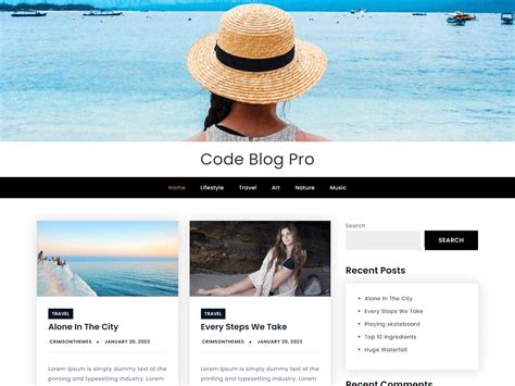 Code Blog Pro Crimson Themes