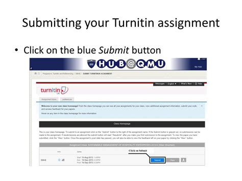 Ppt Submitting To Your Turnitin Assignment Powerpoint Presentation Free Download Id2511860
