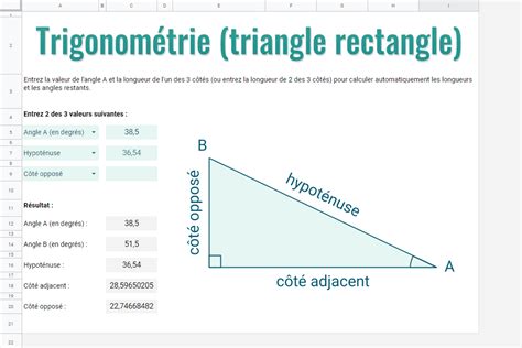 Trigonométrie triangle rectangle