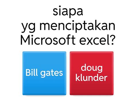 Tokoh Microsoft Excel Quiz Tokoh Microsoft Excel Quiz
