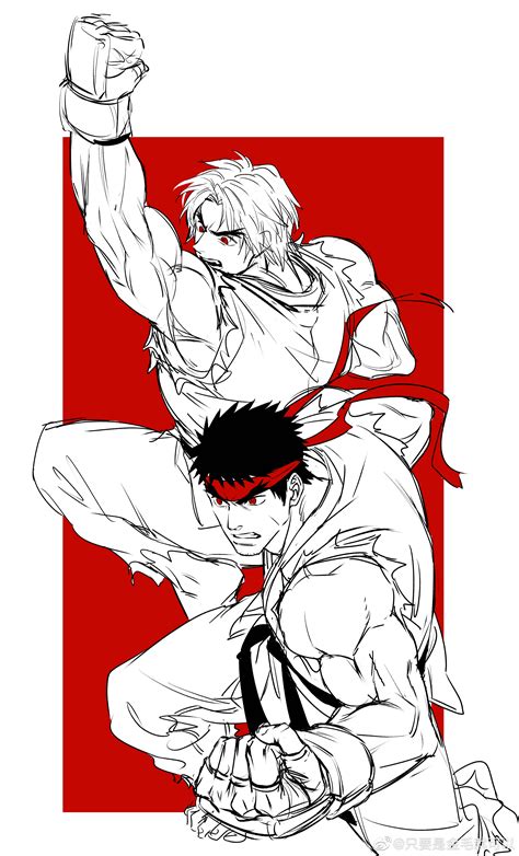 Ryu Vs Ken Drawing
