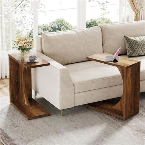 Byblight Kerlin 2pcs 2362 In Rustic Brown C Shaped Engineered Wood