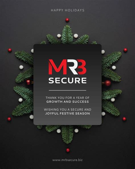 Holidaygreetings Mrbsecure Cybersecurity Dataprotection Mrb Secure