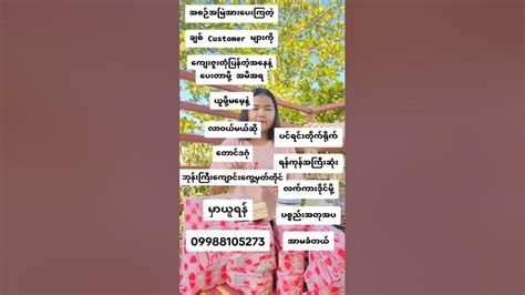 ထောင်ကြာသန်ဘုရင်အညာမောင် ၀ယ်ယူသူတိုင်းပြန်အမ်းငွေရယူပါ Youtubeshorts Youtube Shorts