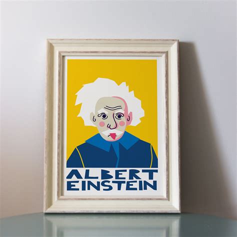 Albert Einstein Printable Art Einstein Poster Einstein Art Print