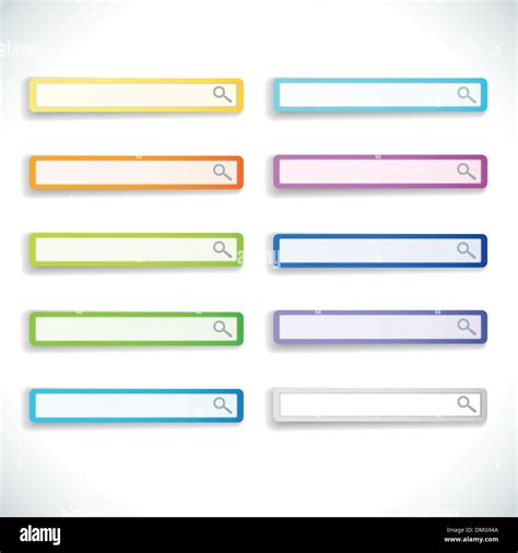 Set Of Color Search Bars Stock Vector Image Art Alamy