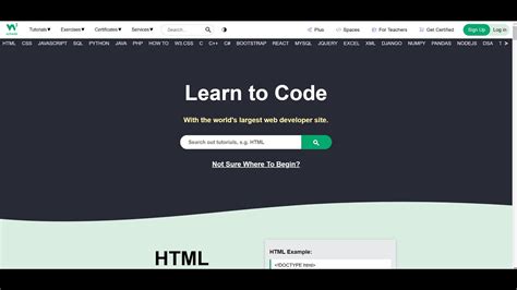 W3schools Landing Page Clonehtml Css Js Youtube