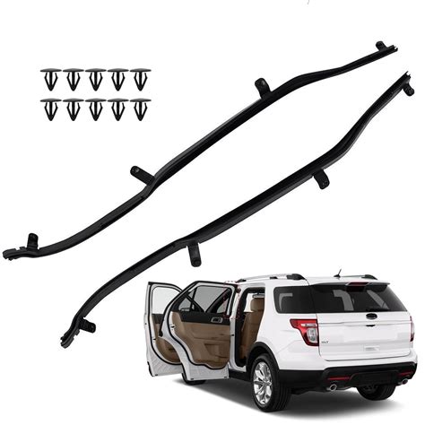1 Pair Lh And Rh Front Edge Of Rear Door Weather Strip Seal Compatible