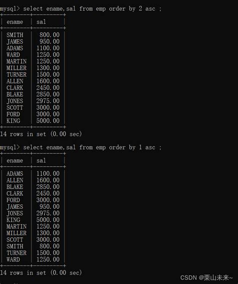 Mysql中的排序 Order Bymysql Order By 降序 Csdn博客