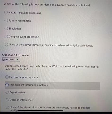 Solved Which Of The Following Is Not Considered An Advanced