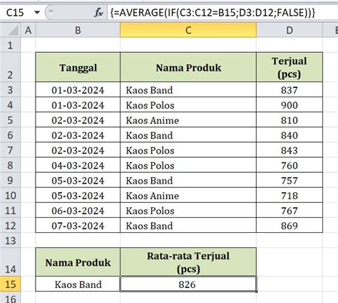 3 Cara Mudah Menghitung Rata Rata Berdasarkan Kriteria Di Excel Depot Excel