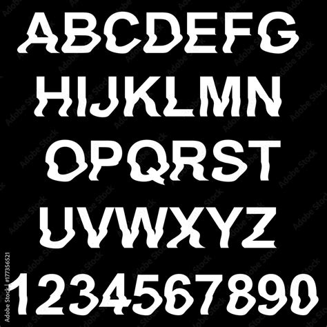 Glitch Font Stock Vector Adobe Stock