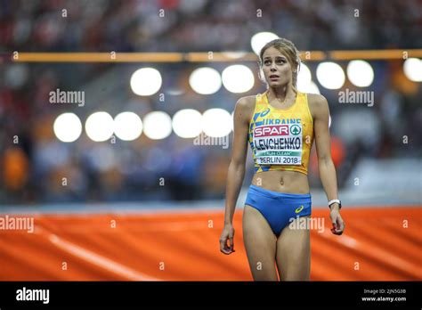 Yuliya Levchenco Participating In The High Jump At The European Athletics Championships In