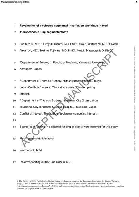 Pdf Revaluation Of A Selected Segmental Insufflation Technique In