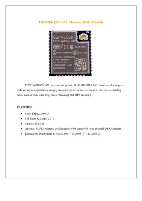 Esp32 Wroom 32u Esp8266 Esp 32u Wroom Wi Fi Module At ₹ 190 Piece In New Delhi