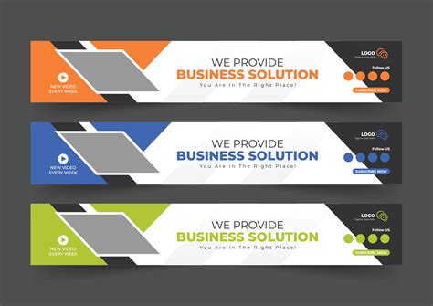 Business Solution Channel Header Template Channel Header Template Social Media Template
